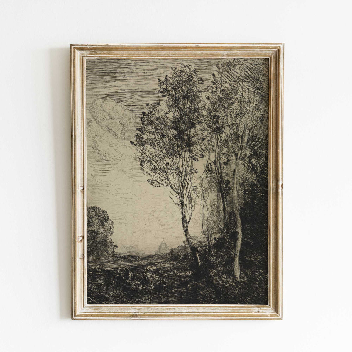Vintage Landscape Etching Print | Shop Premium Fine Art Prints ...